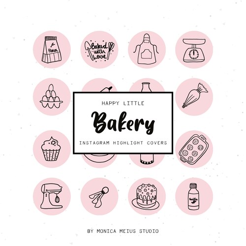 Instagram Story Highlight Icons Kitchen Baking Cooking | Etsy