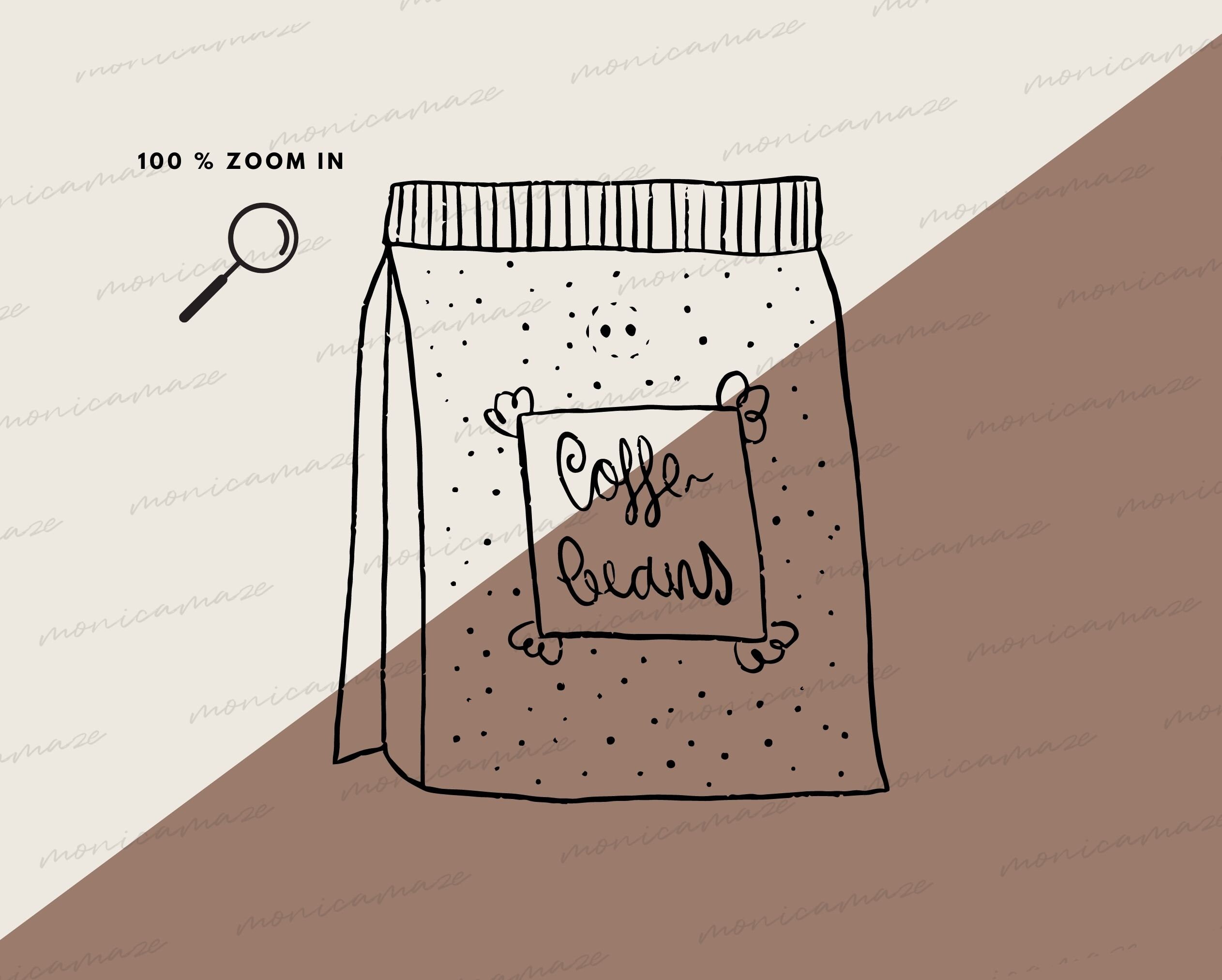 Coffee Shop Clip Art Cafe SVG Lineart Set Coffee Croissant - Etsy