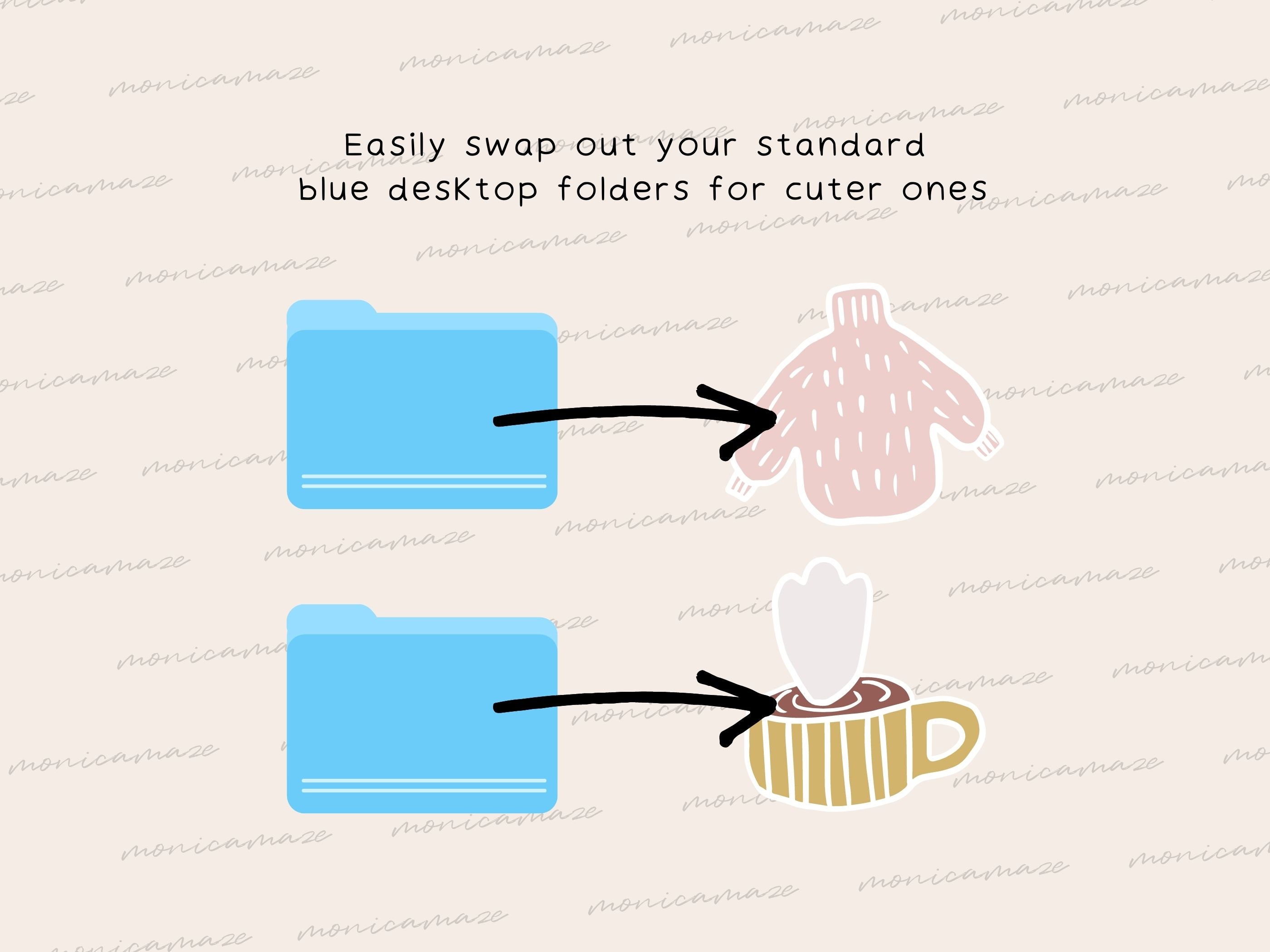 Creative Desktop Wallpaper Organizer, Snowy Winter Desktop Theme ...