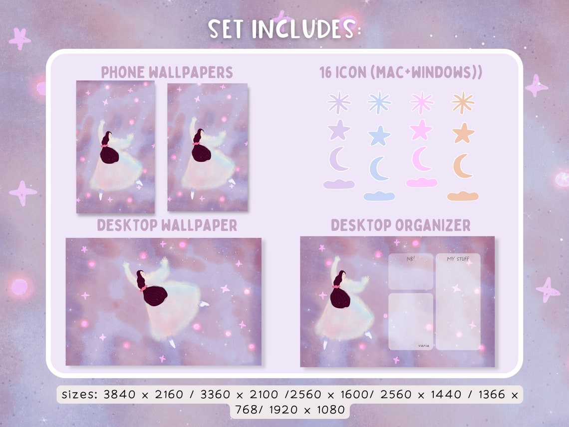 Creative Desktop Wallpaper Organizer, Dreamer Desktop Theme, Background ...