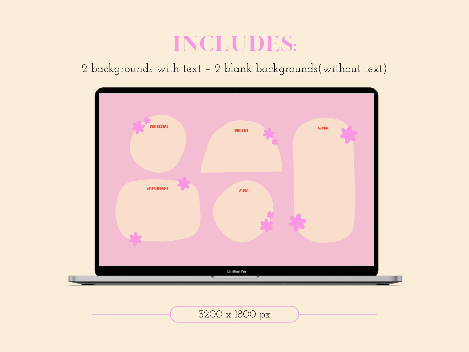 Desktop Wallpaper Organizer | Pink Retro Floral Entrepreneurs Students ...