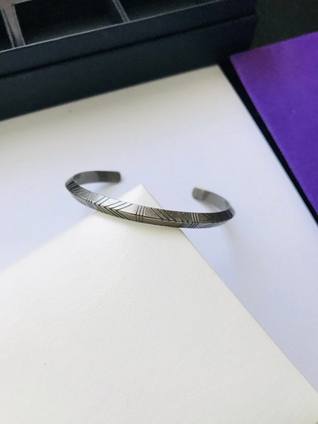 Silver Geometric Shape Cuff Open Bangle Adjustable Bracelet for Men - Etsy