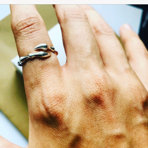 Sterling Silver Skeleton Hand Ring - Etsy