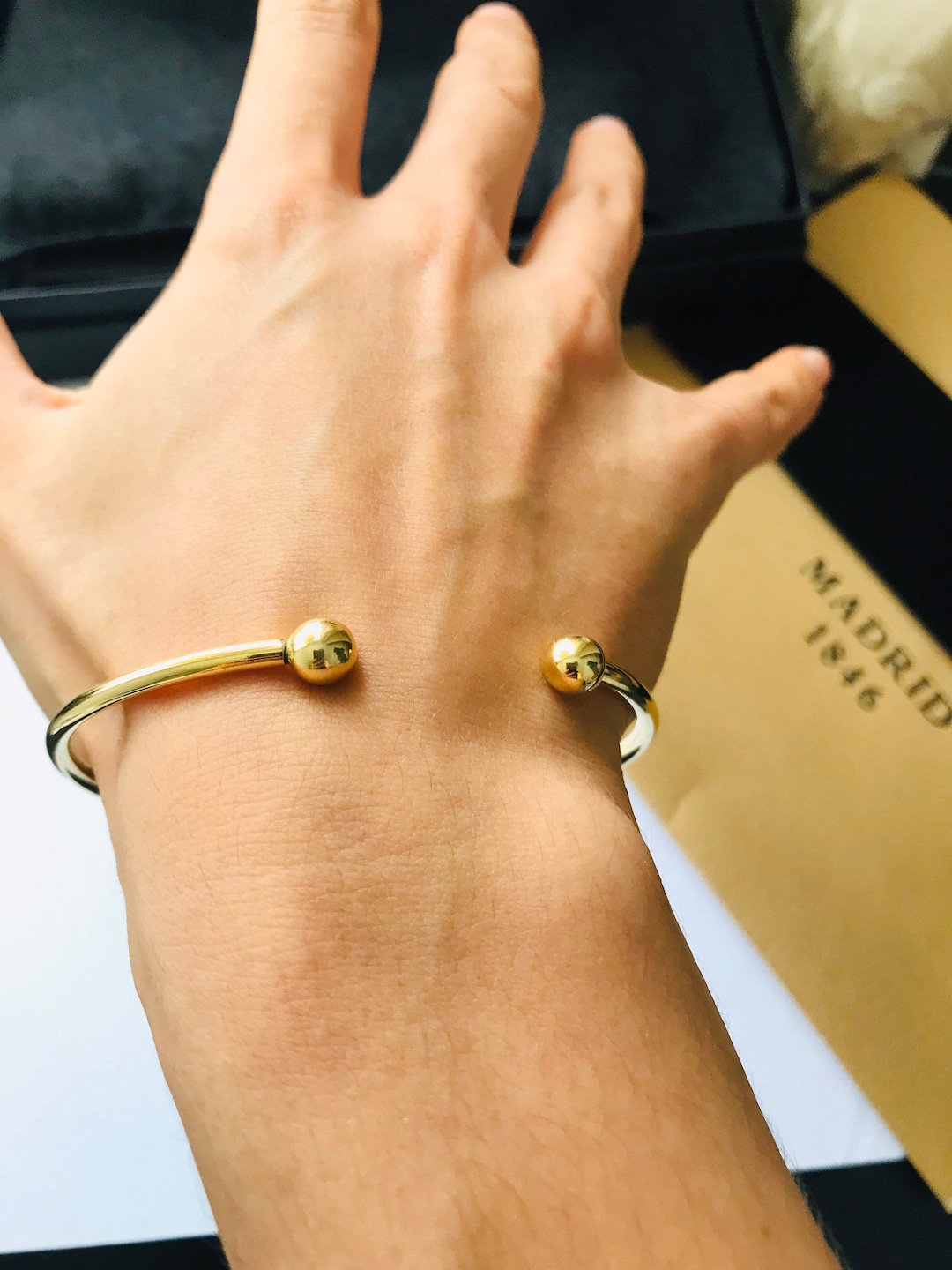 Mens Solid Gold Plated Over 925 Sterling Silver , Torque Bangle ...