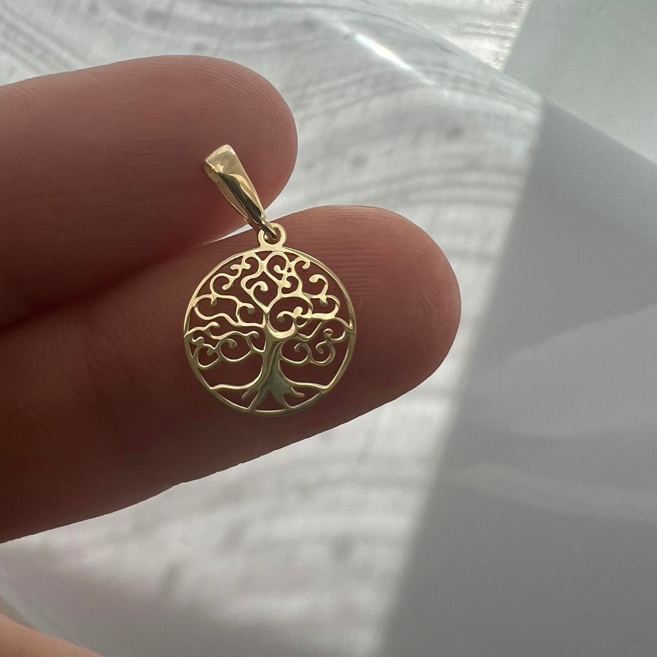 Eternal Growth Real 9ct Yellow Gold Tree of Life Round Pendant Etsy UK