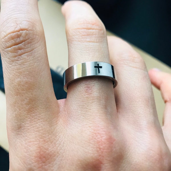 Christian Men Ring Titanium - Etsy