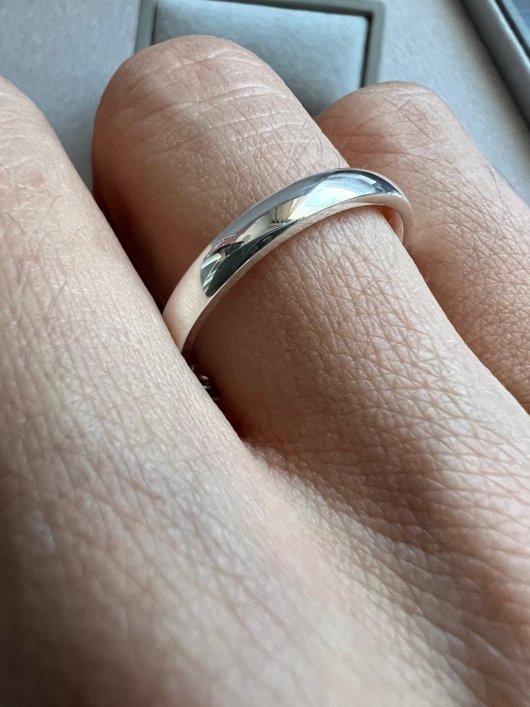 9CT Heavy White Gold Wedding Ring With 2mm Depth ~1.7mm-1.8mm - Etsy