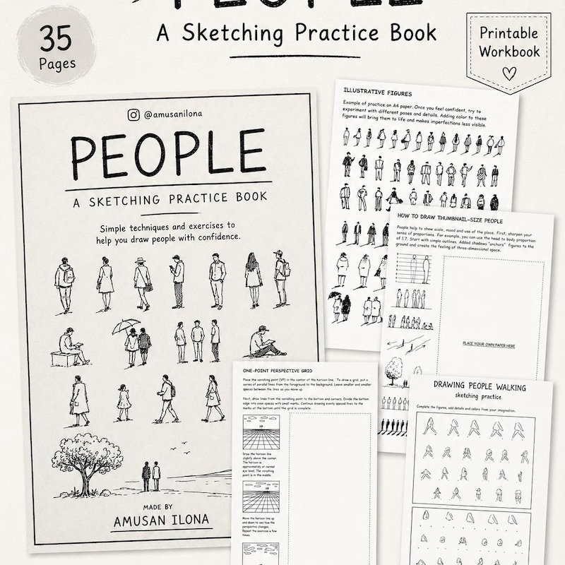 Sketch Drawings Easy - Etsy UK
