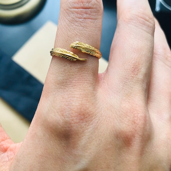 Feather Ring - Etsy UK