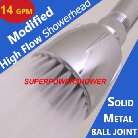 The Original Modified High Pressure Shower Head - POWERFUL High Flow ...