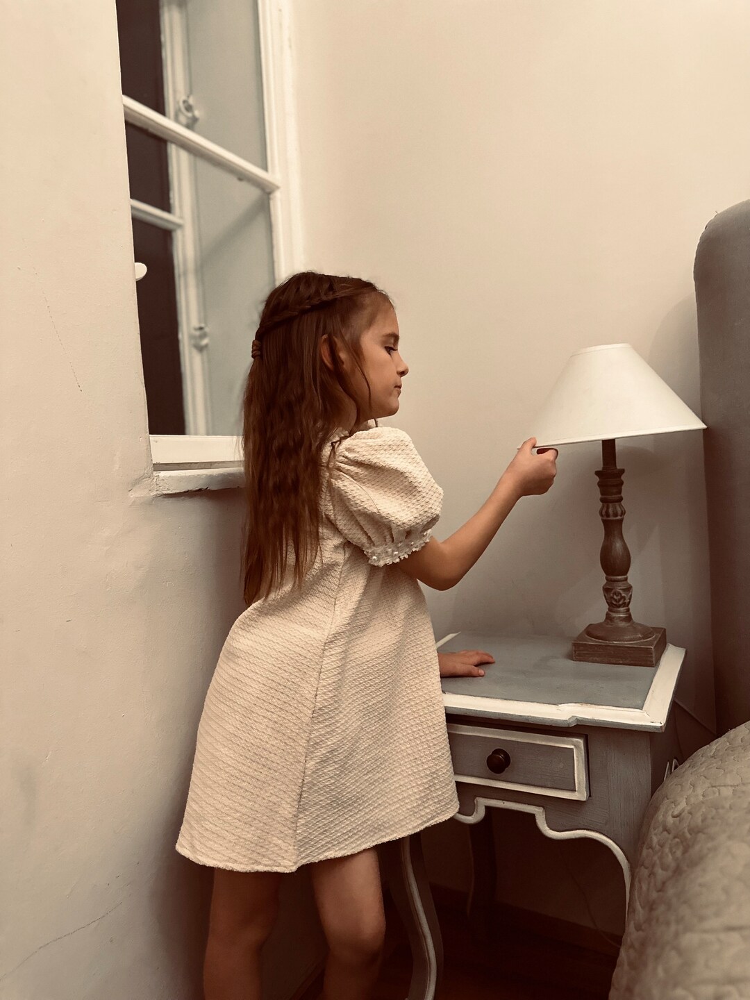 GIRLS TWEED DRESS With Pearl Trimming 2024 - Etsy