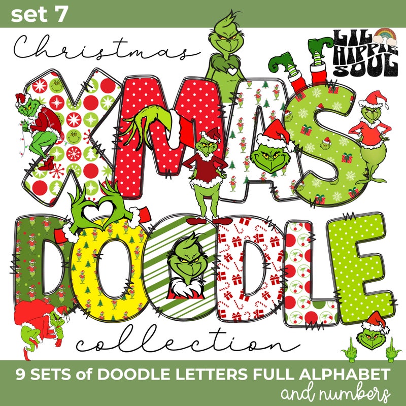 Grinch Monogram Svg - Etsy