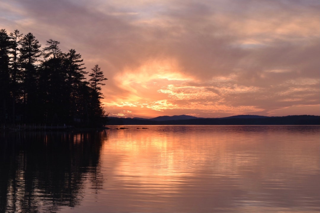 Lake Winnipesaukee Sunset Photography: Long Island, New Hampshire - Etsy