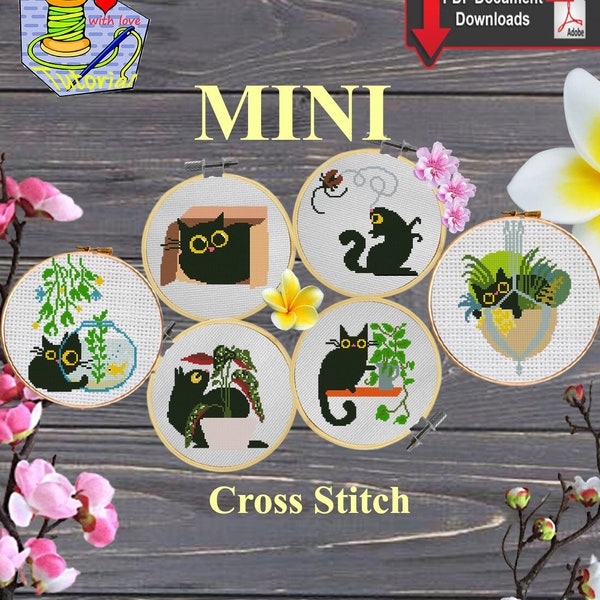Miniature Plant Cross Stitch Pattern - Etsy