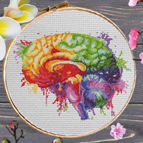 Brain 323 Anatomy Embroidery Cross Stitch Pattern Instant - Etsy