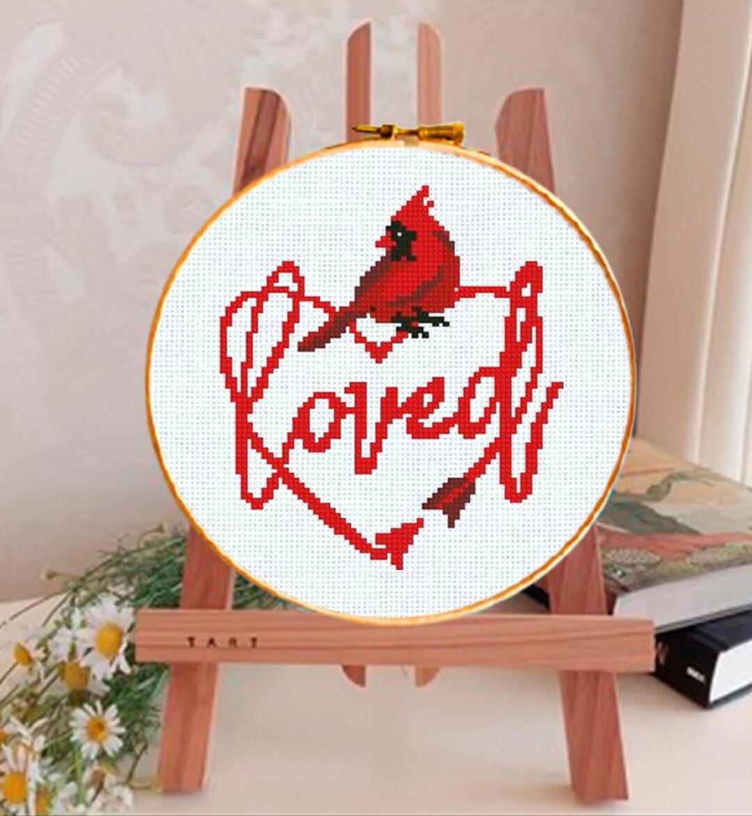 Bird Red Cardinal Cross Stitch Pattern, Embroidery Love, Bird, Nature ...