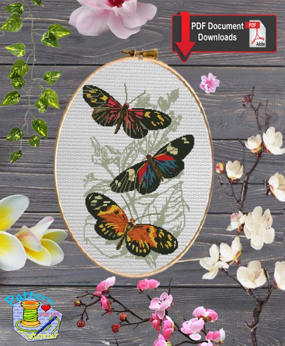 Butterfly m70 Cross Stitch Pattern Modern Cross Stitch | Etsy