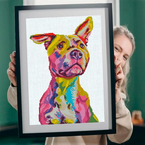Pit Bull 117 DOG Embroidery Cross Stitch Pattern Download - Etsy