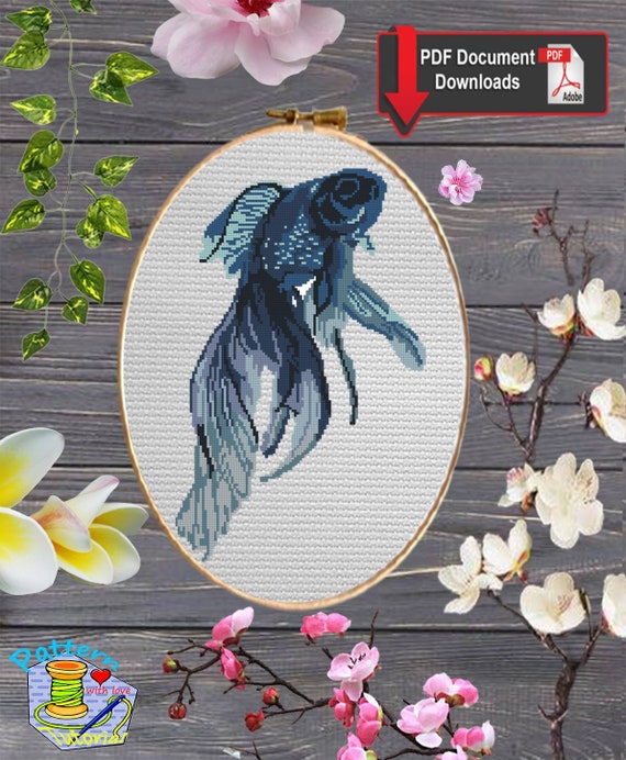 Fish Cross Stitch Pattern Sea Animals Modern Cross Stitch - Etsy