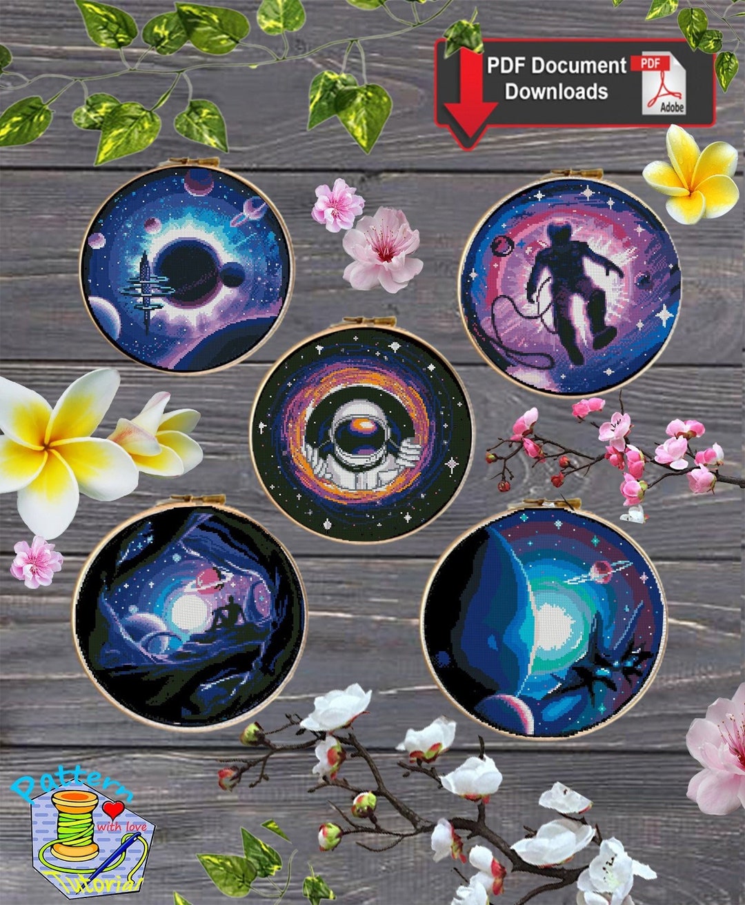 Space SET Cross Stitch Pattern 391 Kits Cross Stitch, Galaxy Cross ...