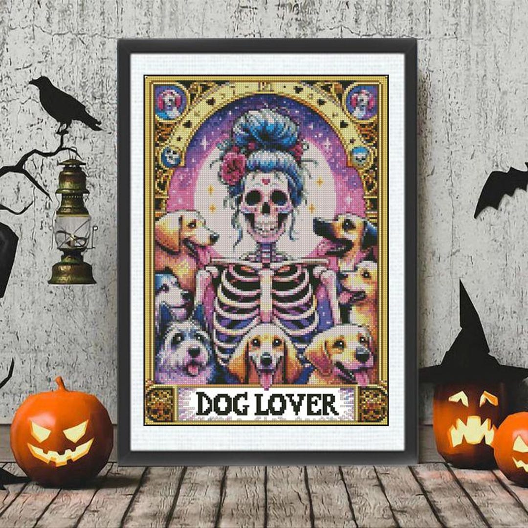 The Last Chapter Skeleton Tarot Card Cross Stitch Pattern Halloween ...