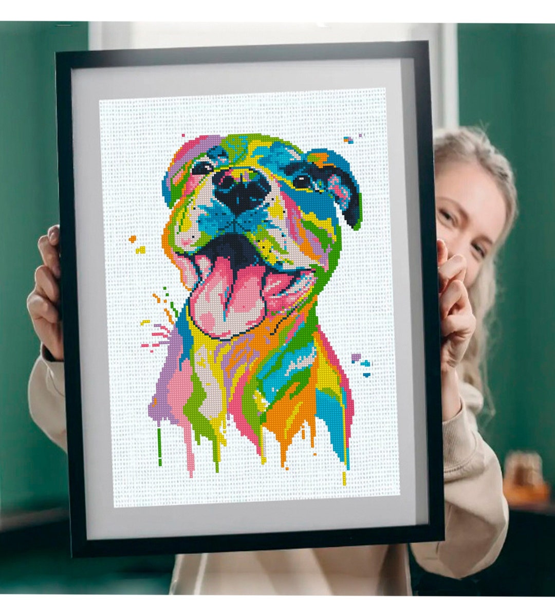 Pit Bull 69 Embroidery Cross Stitch Pattern Instant Download Stitching ...