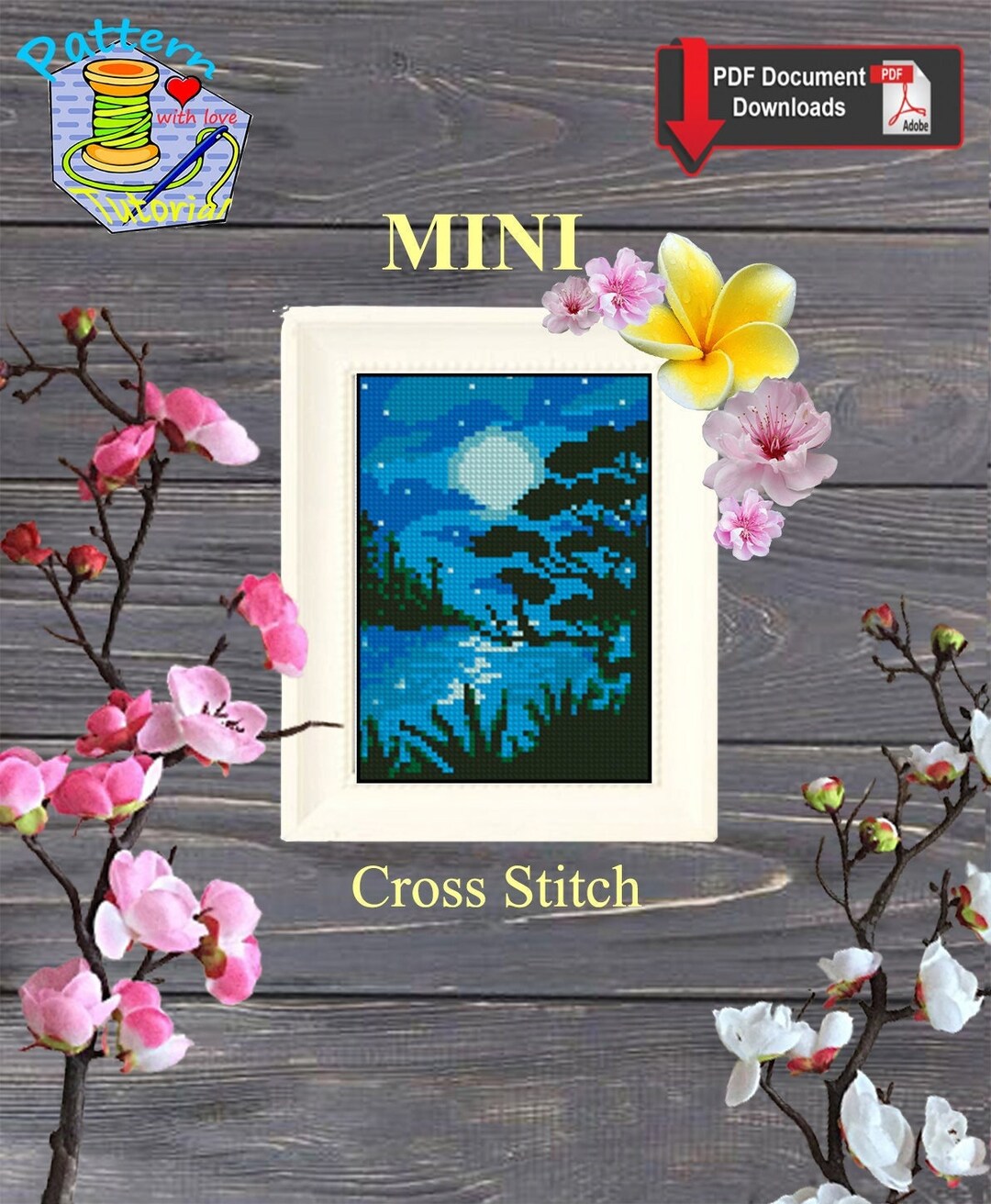 Miniature Art Cross Stitch #366 Mini Embrodery | Mini Pattern | Art ...