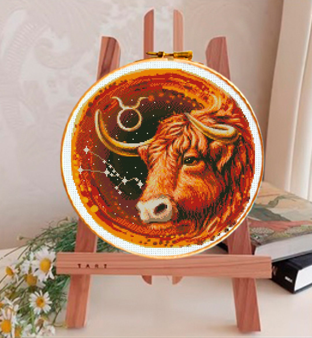 Zodiac Taurus Cross Stitch Pattern, Zodiac Constellation, Constellation ...
