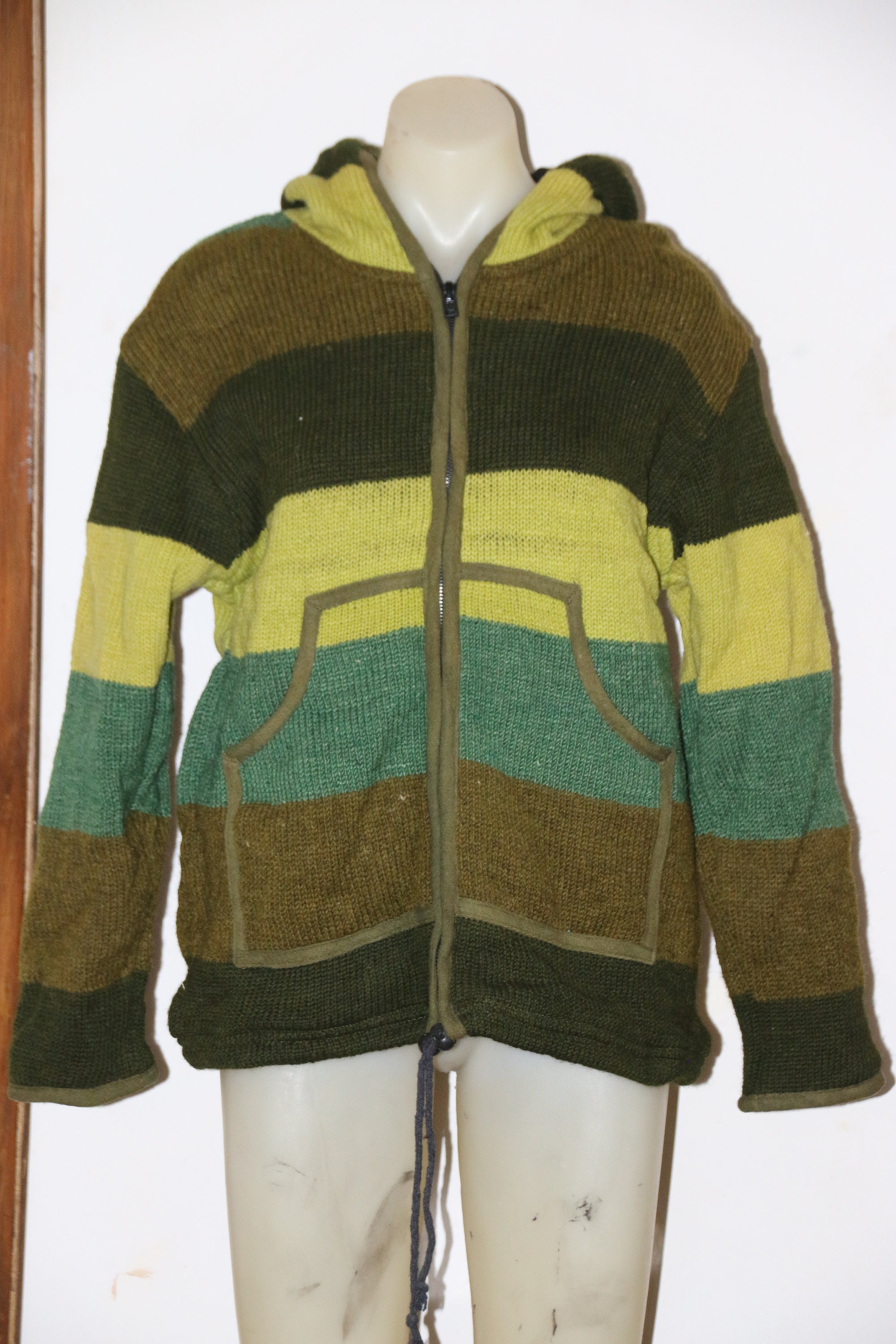Yak Wool Thermal Hooded Unisex Jacket - Medium - Etsy