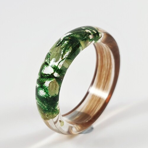 Lock of Hair Keepsake Ring Custom Resin Jewelry Clear - Etsy
