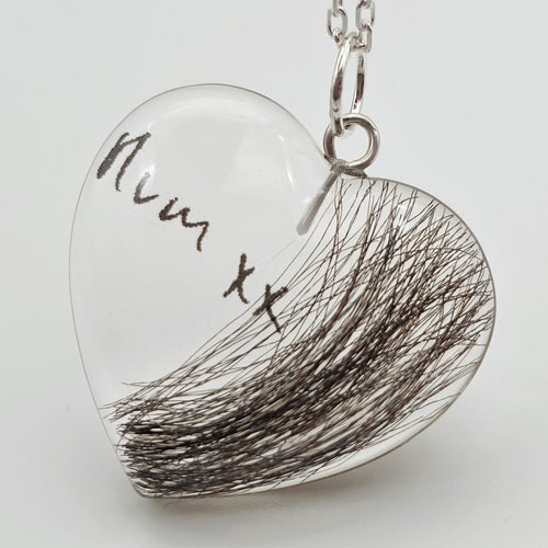 Hair Keepsake Necklace Lock of Hair Memorial Jewellery Mum - Etsy