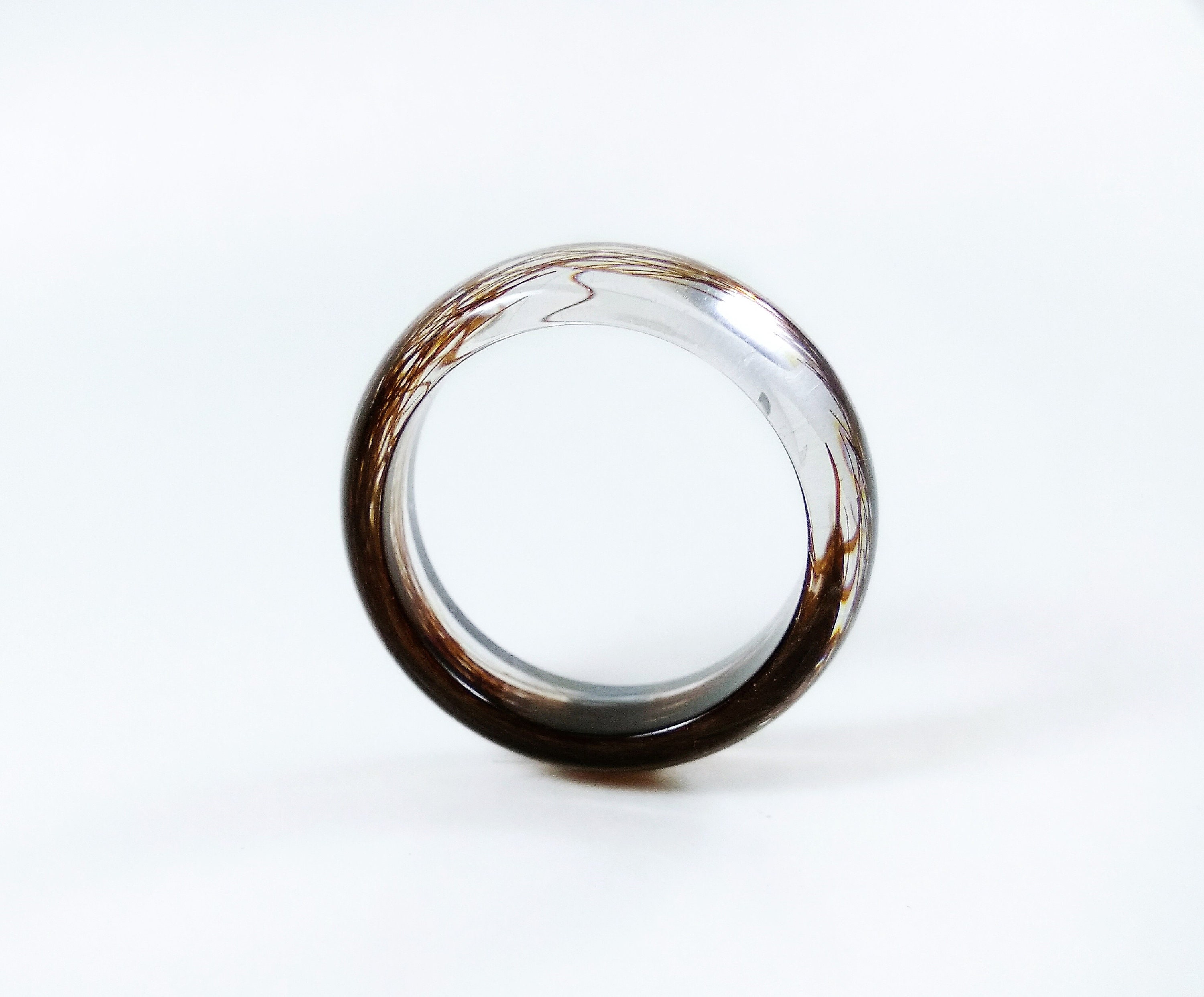 Lock of Hair Keepsake Ring Custom Resin Jewelry Clear | Etsy UK