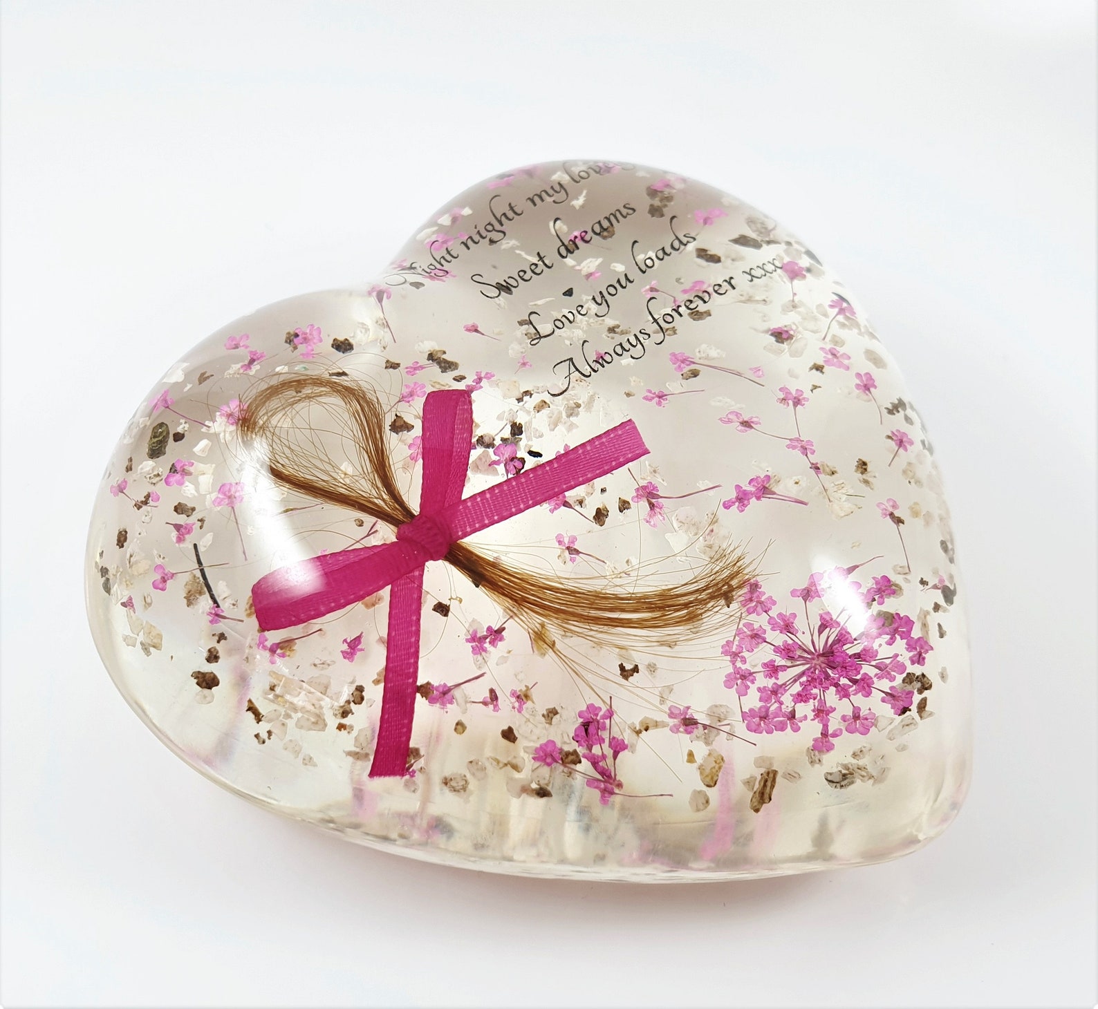 Hair and Ashes Memorial Paperweight Personalised Lock of Hair - Etsy UK