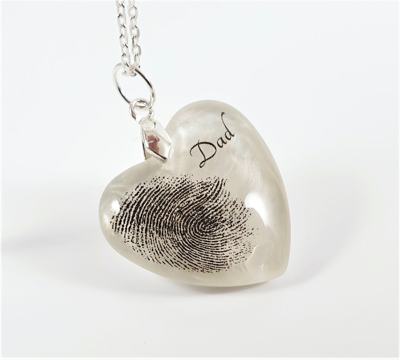 Your fingerprint necklace Personalised memorial jewelry | Etsy