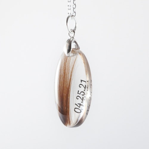 Personalised Hair Keepsake Memorial Necklace Lock of Hair Baby - Etsy UK