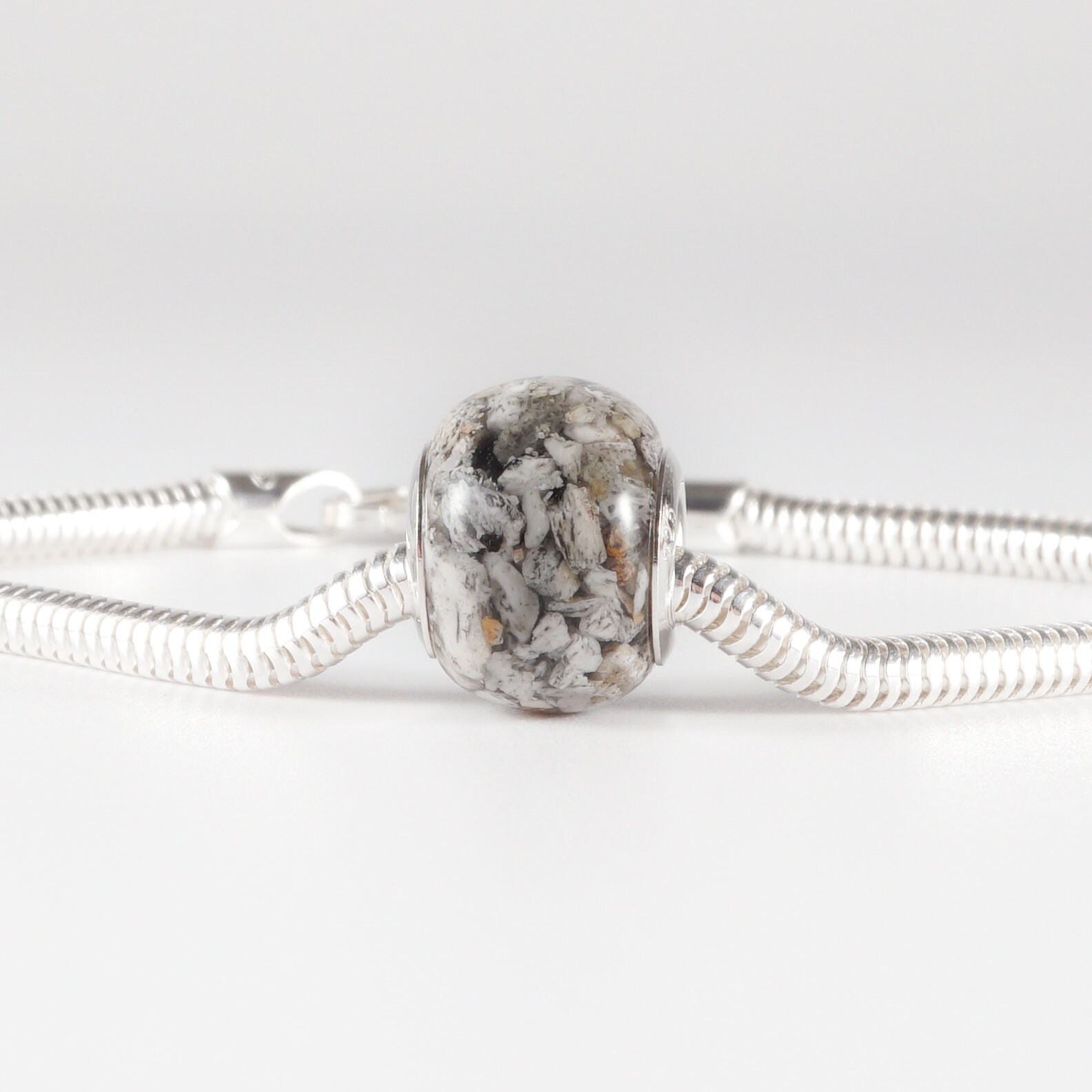 Cremation Ashes Bead, Memorial Charm, European Ashes Bead, Pet Ashes ...