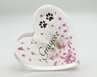 Bespoke Heart Paperweight Pet Fur Memorial Custom Hair | Etsy