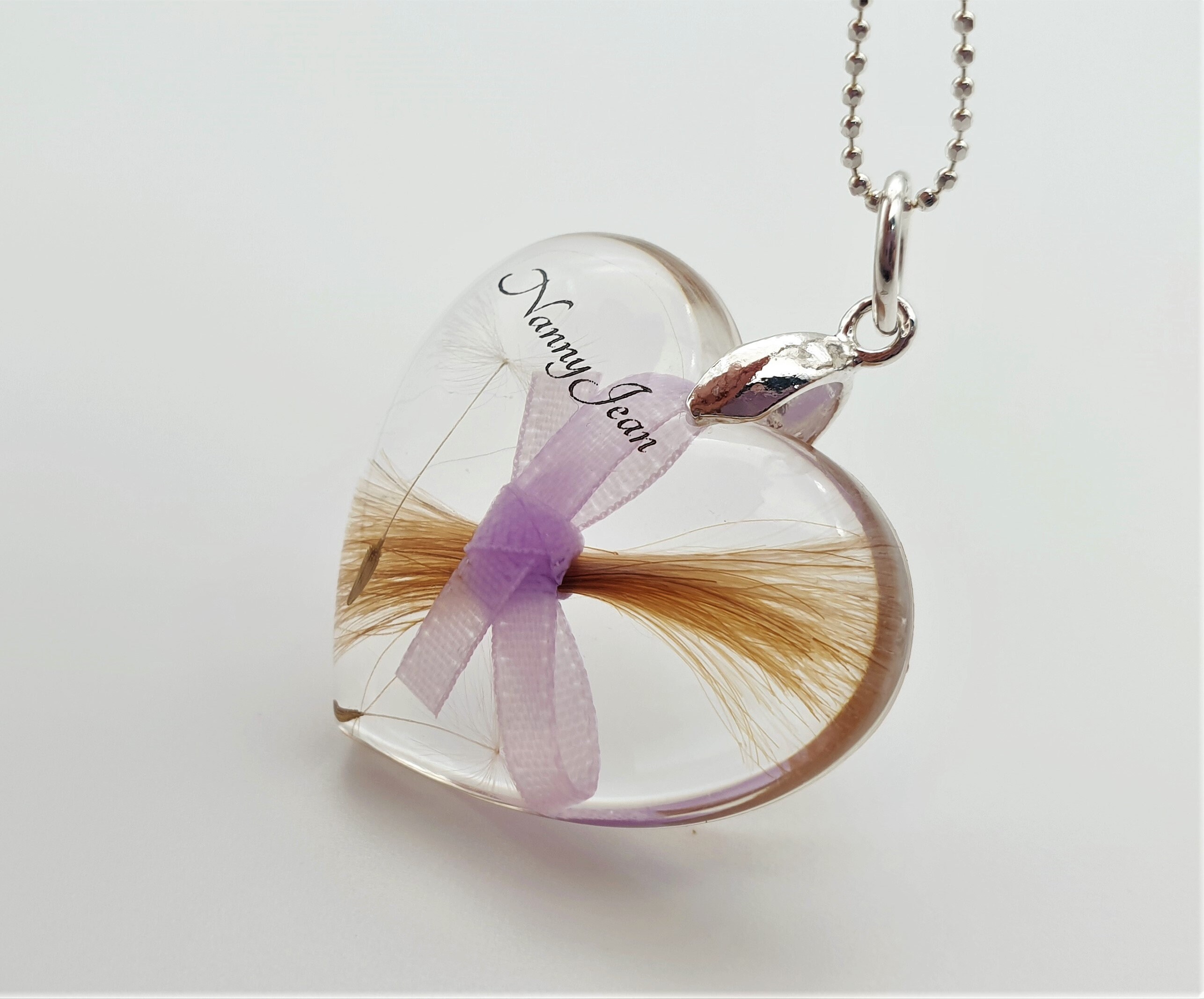 Personalised Hair Keepsake Necklace. Lock of Hair Memorial - Etsy UK