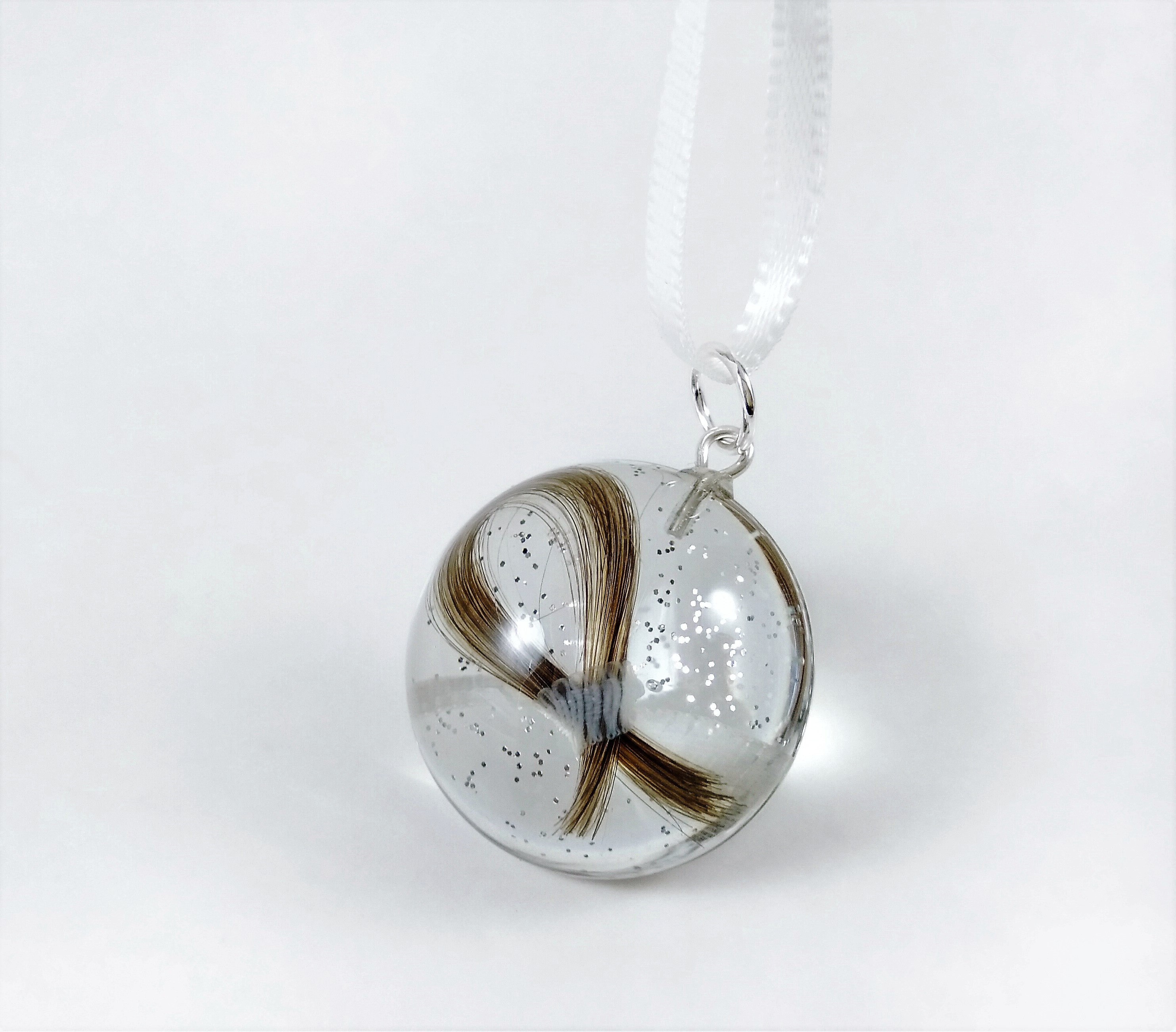 Lock of Hair Memorial Jewellery, Custom Hair Keepsake, Personalised ...