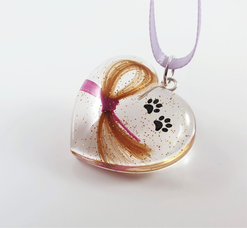 Personalised Pet Fur Memorial Pendant Lock of Hair Resin - Etsy UK