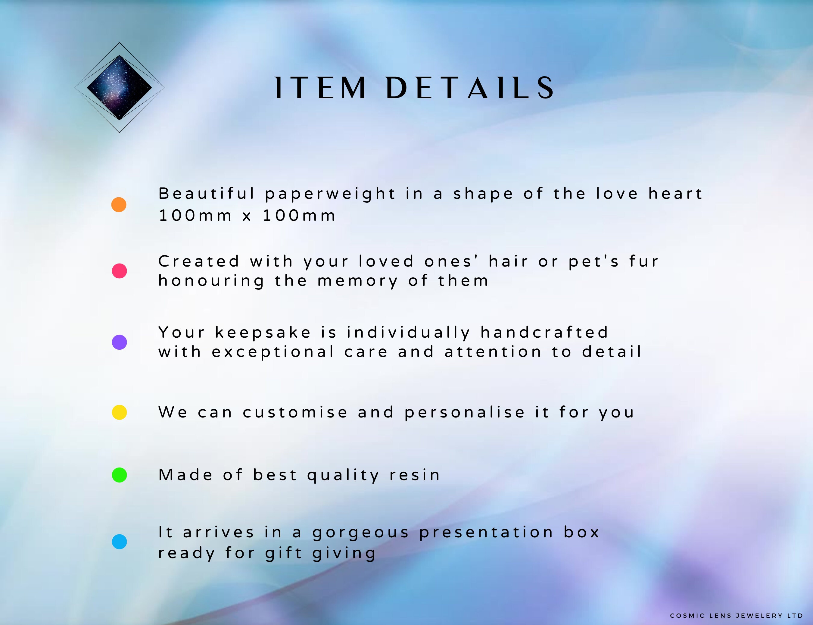 Hair and Ashes Memorial Paperweight Personalised Lock of Hair - Etsy UK