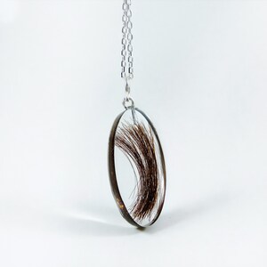 Lock of hair necklace Memorial locket wit hair Personalised | Etsy