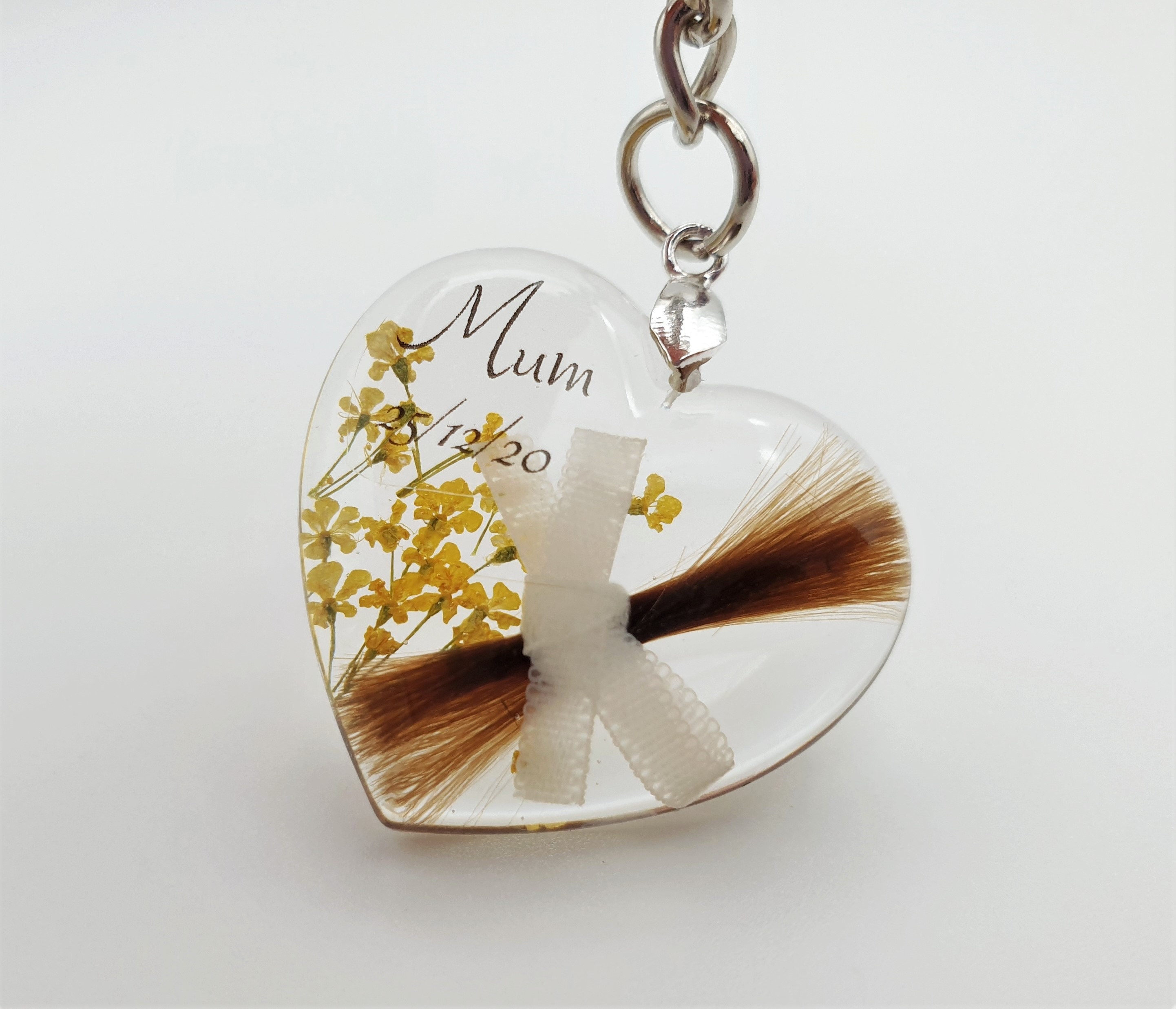 Hair memorial locket Loss of mum gift Lock of hair keepsake | Etsy