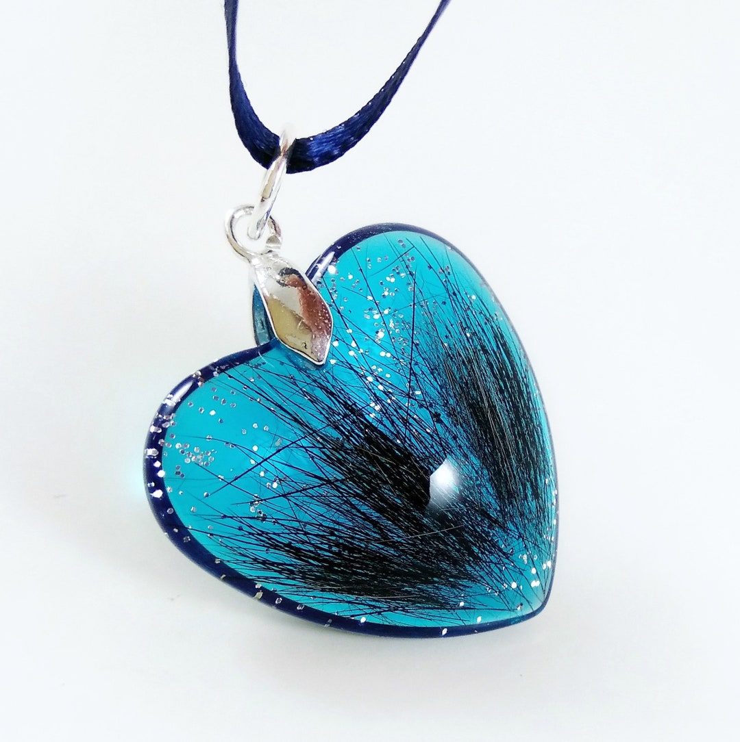 Small Heart Hair Keepsake, Pet Memorial Jewellery, Lock of Hair ...