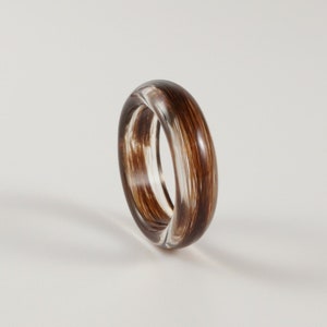 Lock of Hair Keepsake Ring, Custom Resin Jewelry, Clear Memorial Ring ...