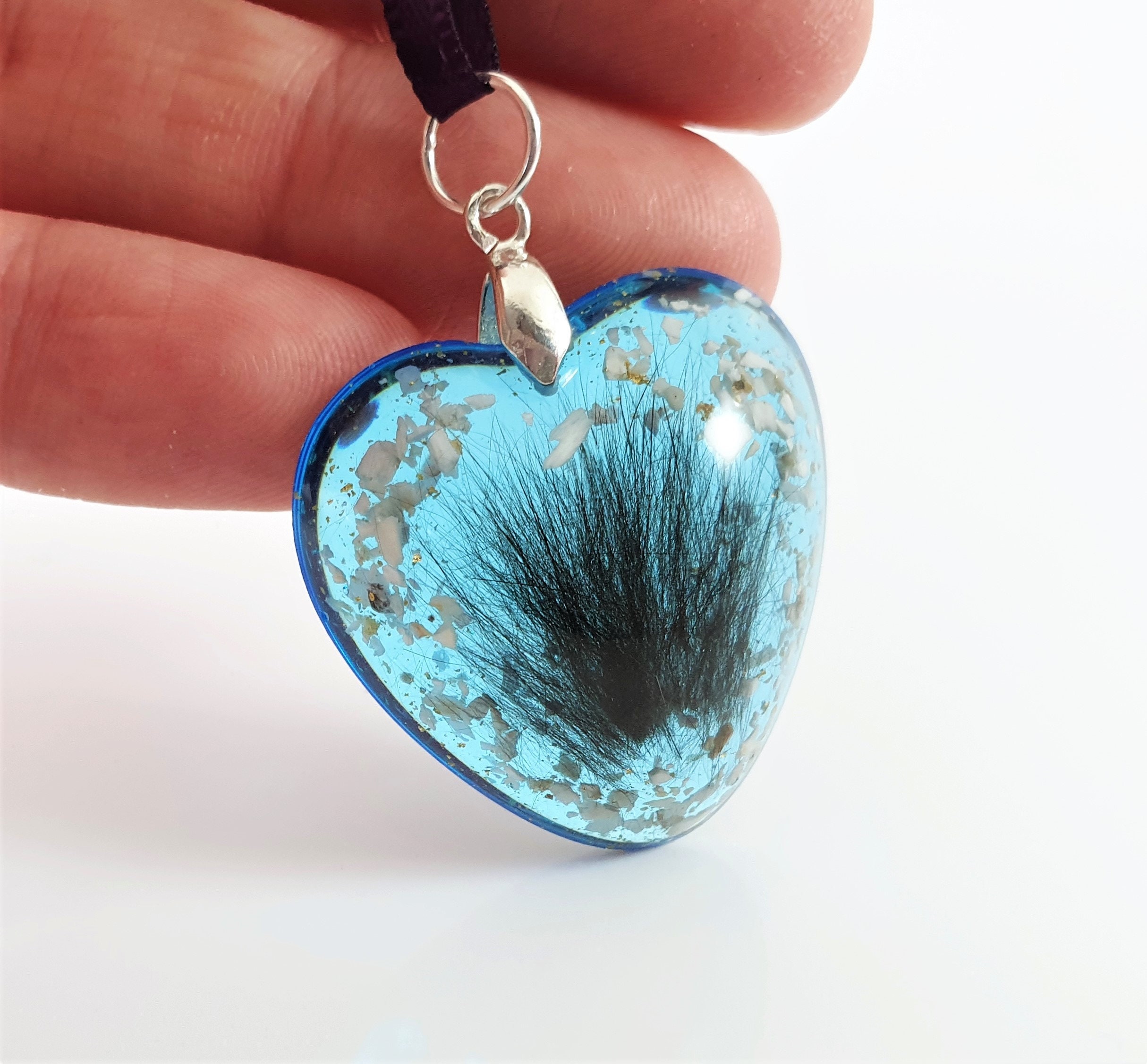 Hair and ashes necklace Personalised cremation ashes jewelry - Etsy 日本