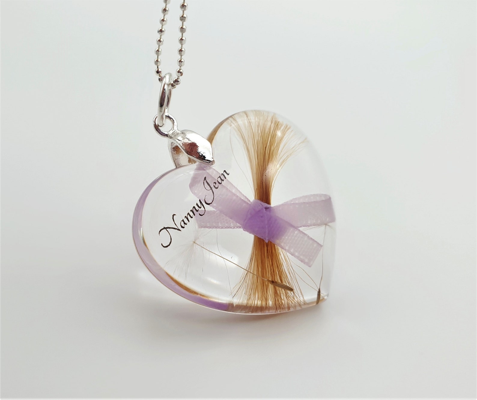 Personalised Hair Keepsake Necklace. Lock of Hair Memorial - Etsy UK