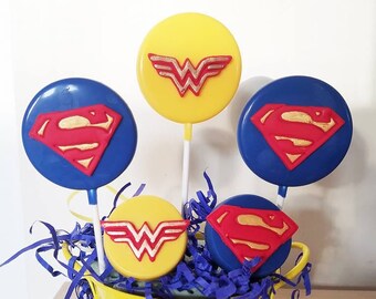 Superhero lollipops | Etsy