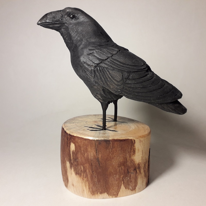 Raven Sculpture - Etsy