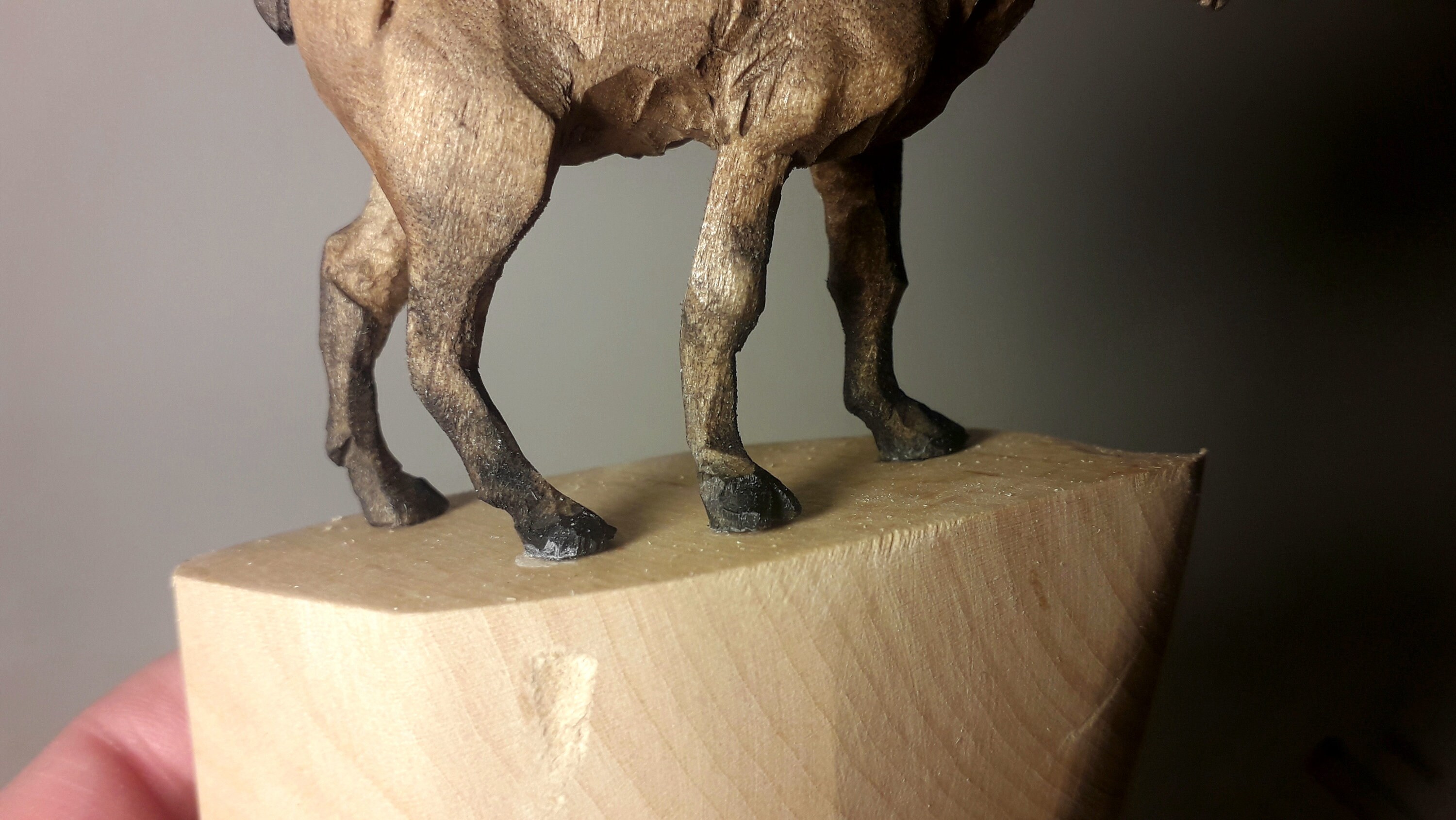 Mountain Goat Sculpture Wooden Antelope Figurine Wild Goat | Etsy